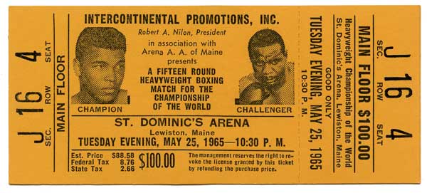 BoxingTickets.com | Collectible Boxing Tickets - Ali, Muhammad vs ...