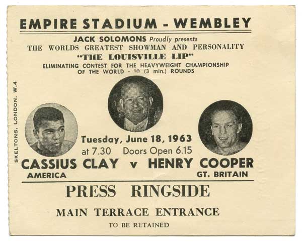 BoxingTickets.com | Collectible Boxing Tickets - Clay, Cassius vs ...